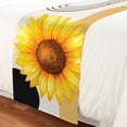 Bed Runner Yellow Sunflower Bedding Scarves Soft Decorative Bed Flag ...