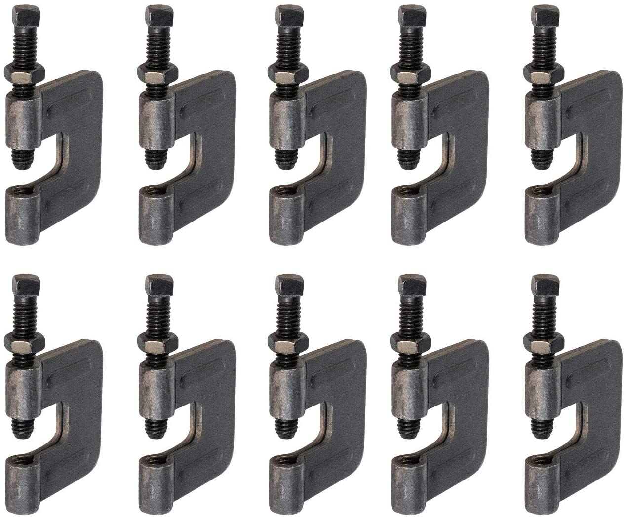 Highcraft 3/8 in. C-Clamp Rod Anchor for Beam, Uncoated Steel (10-Pack ...