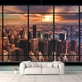 IDEA4WALL 4pcs City Landscape Peel and Stick Wallpaper Removable Wall ...