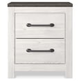 Signature Design by Ashley, Nightstand, Gerridan 2 Drawer, White/Gray ...