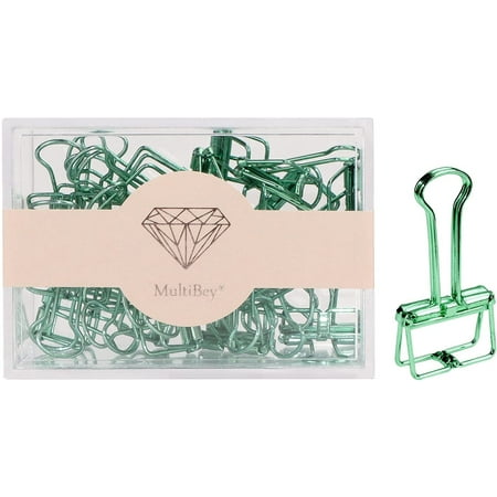Multibey 20Pcs Colorful Hollow Metal Wire Binder Clips Skeleton Binder ...