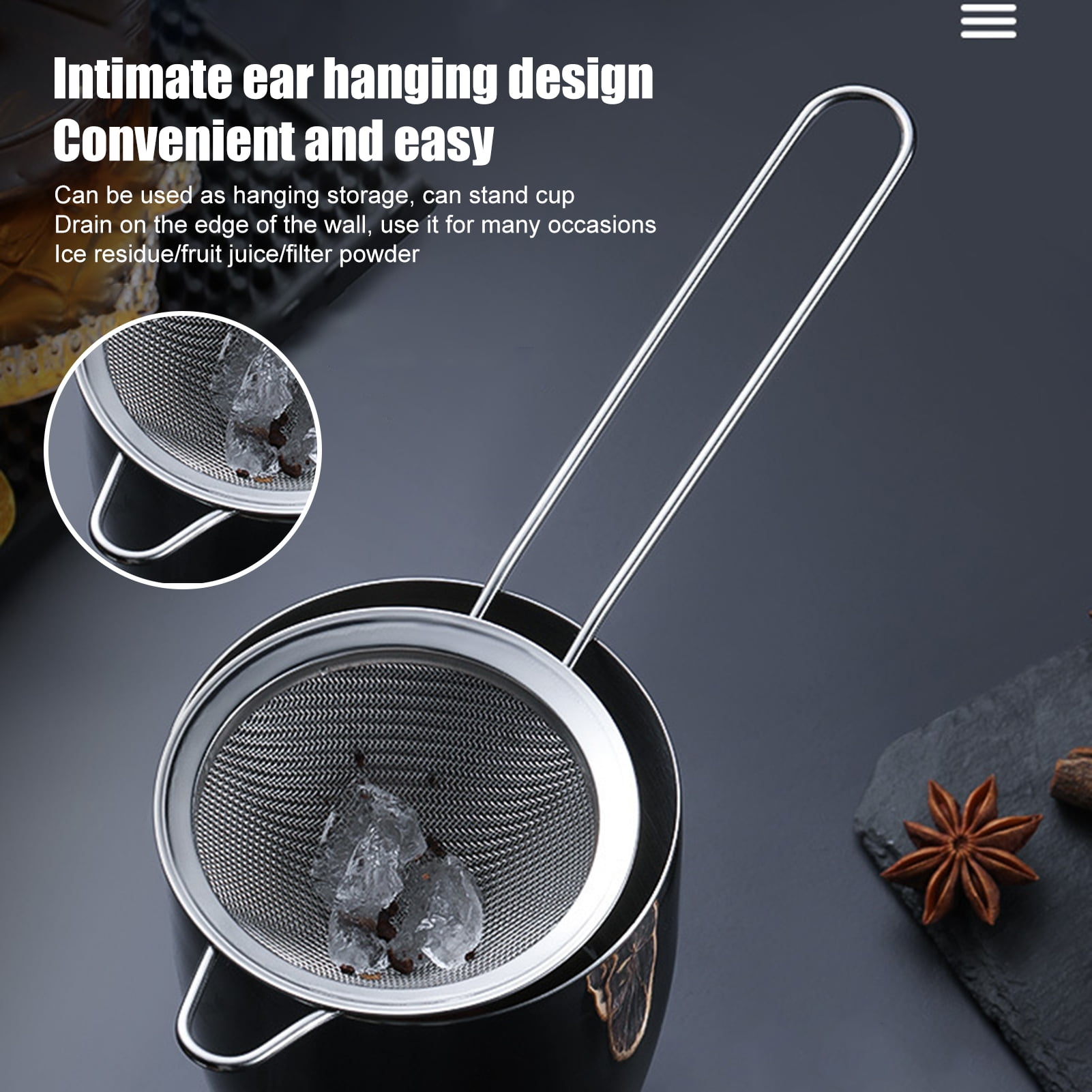 Washranp Stainless Steel Small Strainer,Reusable Rust Proof Cone Shaped ...