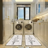 Laundry Room Rug Runner, 20"x47" Machine Washable Modern Solid Design ...