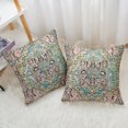 Boho Throw Pillow Covers 22x22 inch Set of 2,Boho Vintage Carpet ...