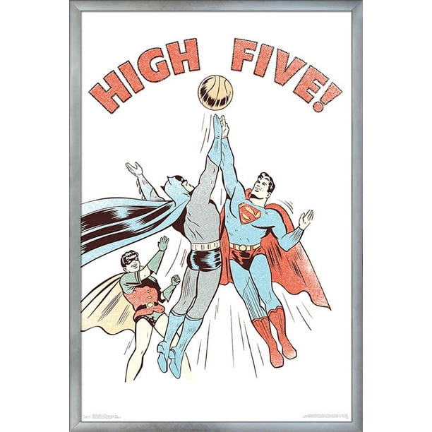 DC Comics - Batman - Robin - Superman - High Five Wall Poster, 22.375 ...