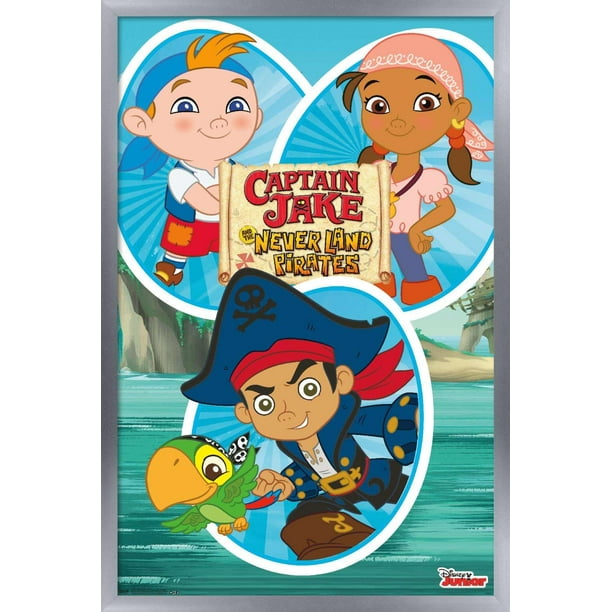 Disney Captain Jake - Group Wall Poster, 14.725" x 22.375", Framed ...