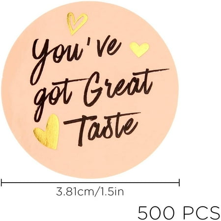 1.5 Inch You've Got Taste Business Stickers Foil Thank You Labels ...