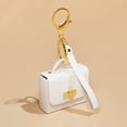 1 PU Leather Mini Bag Keychain - Fashionable Coin Purse with Golden ...