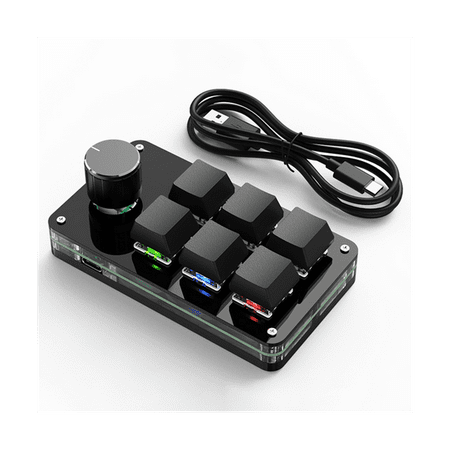 Qtmnekly Programming Macro Custom Knob Keyboard 6 Key Copy Paste Mini Button Photoshop Gaming ...