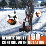 NOVUS Cordless Snow Blower Battery Powered 18 Inch, 58V 5Ah Battery and ...