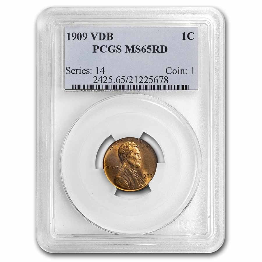 1909 VDB Lincoln Cent MS-65 PCGS (Red) - Walmart.com