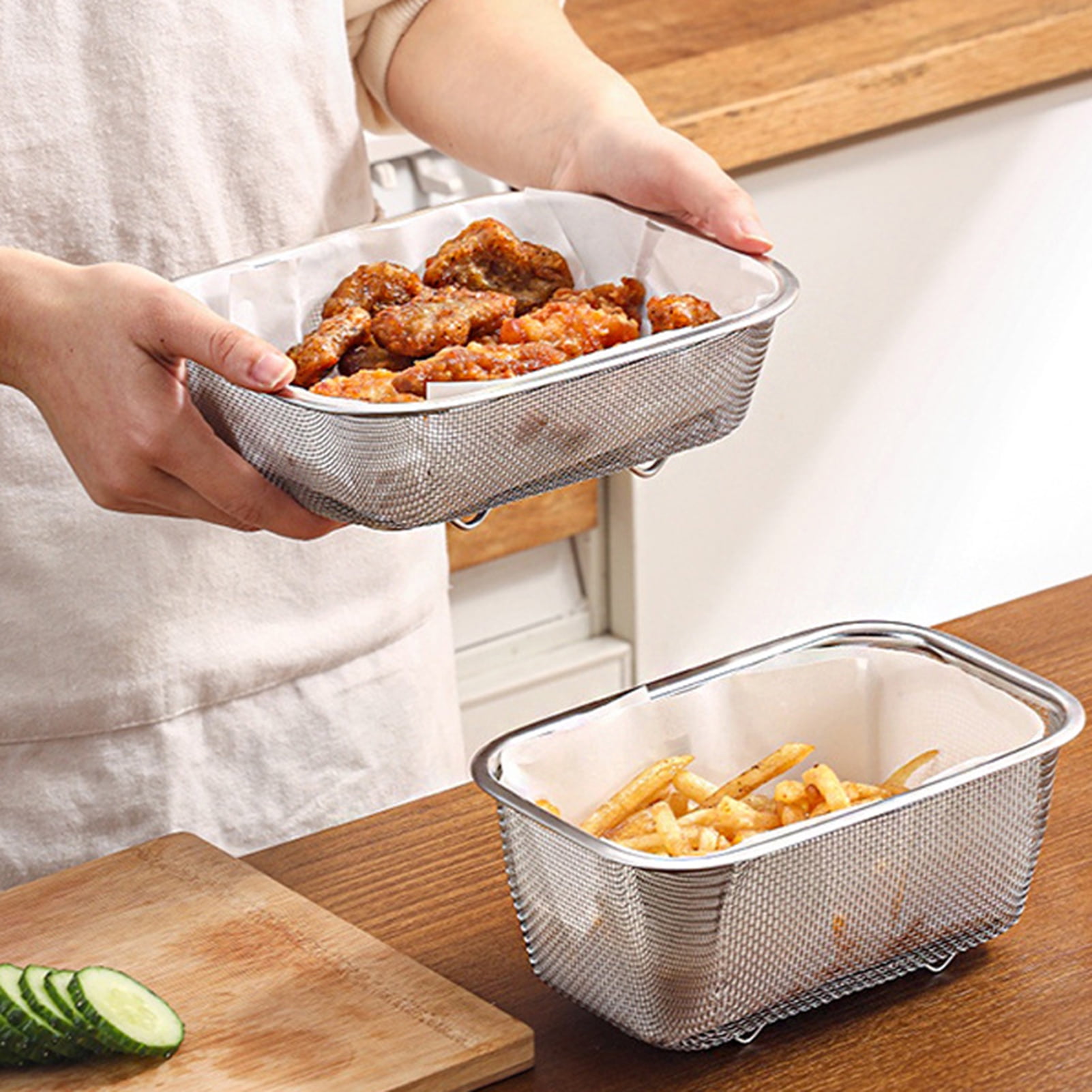 Reheyre Fine Mesh Frying Basket - Heat-Resistant, Non-Rusting ...