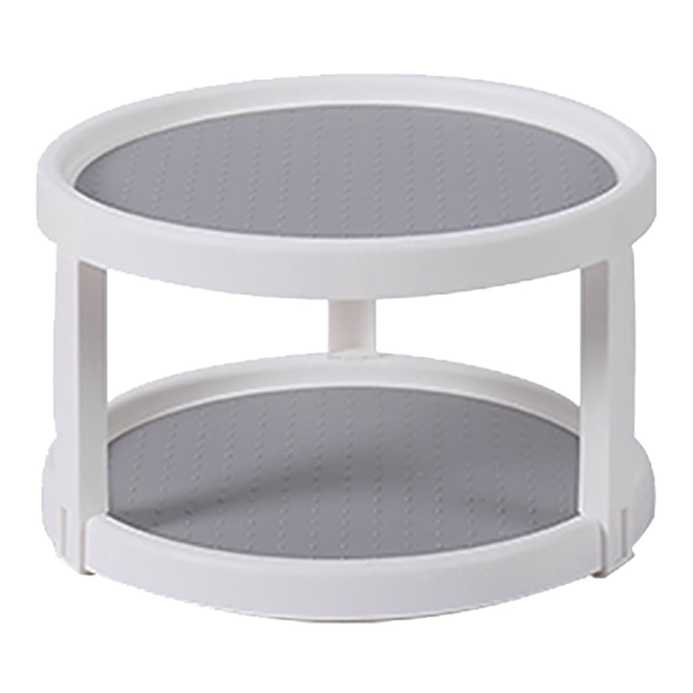 Rotating Tray Turntable Double Layer Containers Spice Food Storage ...