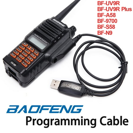 Baofeng Walkie Talkie USB Programming Cable Cord CD For UV-9R Plus A58 ...