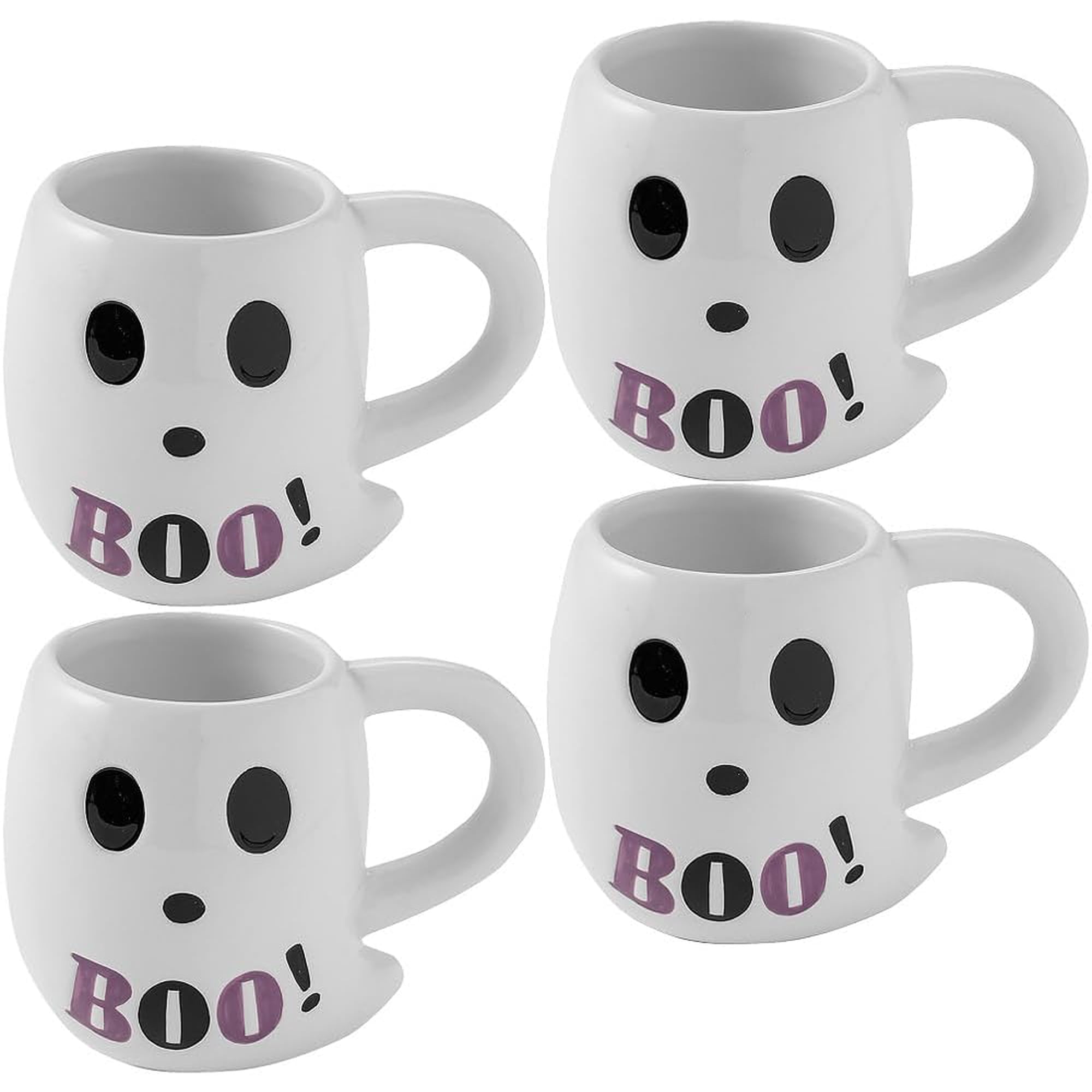 Click here for Zorvita Fun Express Ghost Mugs - Home Decor - 4 Pi... prices