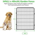 Jhsomdr 40" Tall Extendable Garden Fence, 16 Panels Animal Barrier, No ...