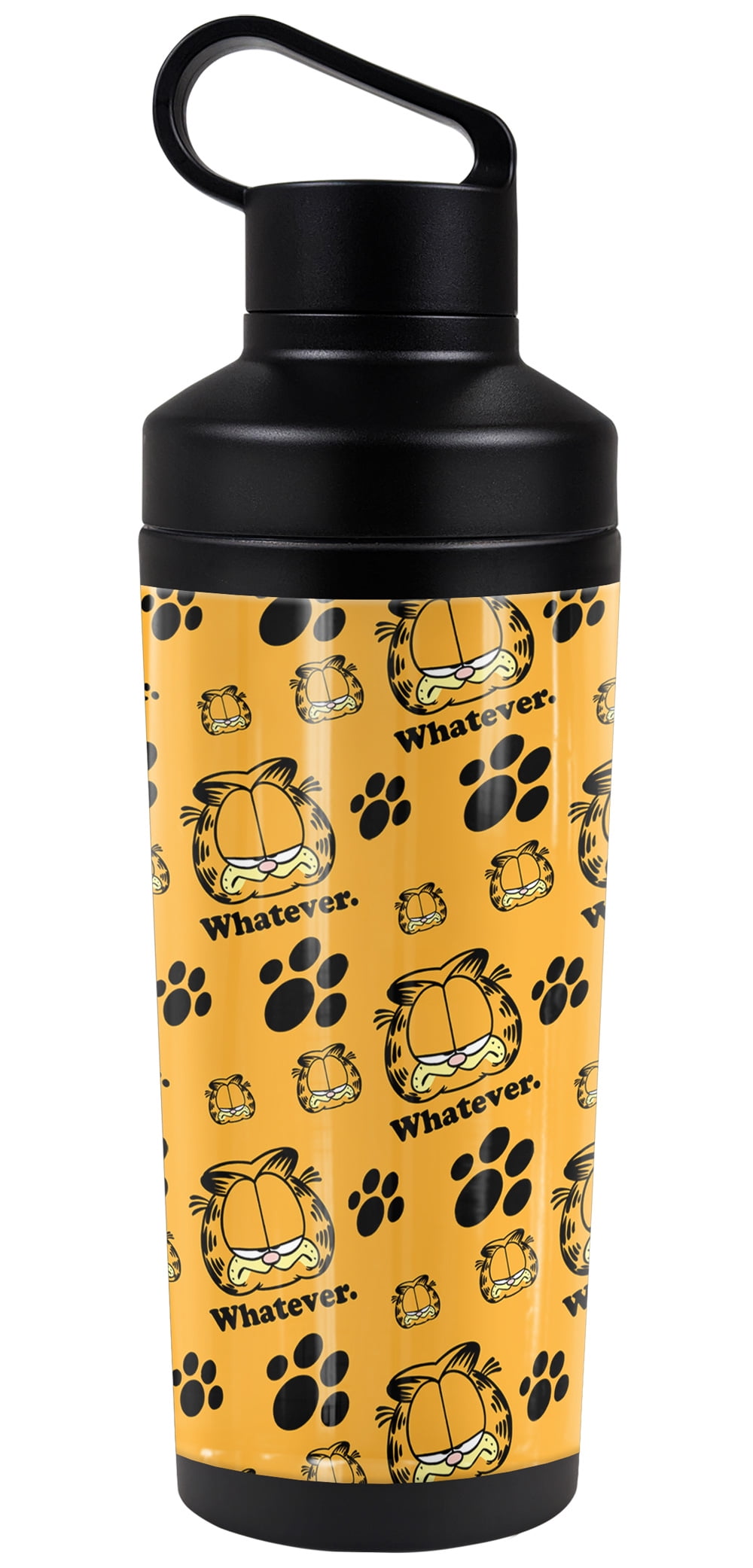 Garfield Official Whatever Pattern 18 oz Insulated Water Bottle, Leak ...