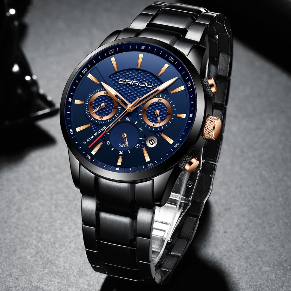 New Men's Watch 309L Steel Case Stainless Steel Band Crrju New Men's Watch 309L Steel Case Stainless Steel Band Crrju