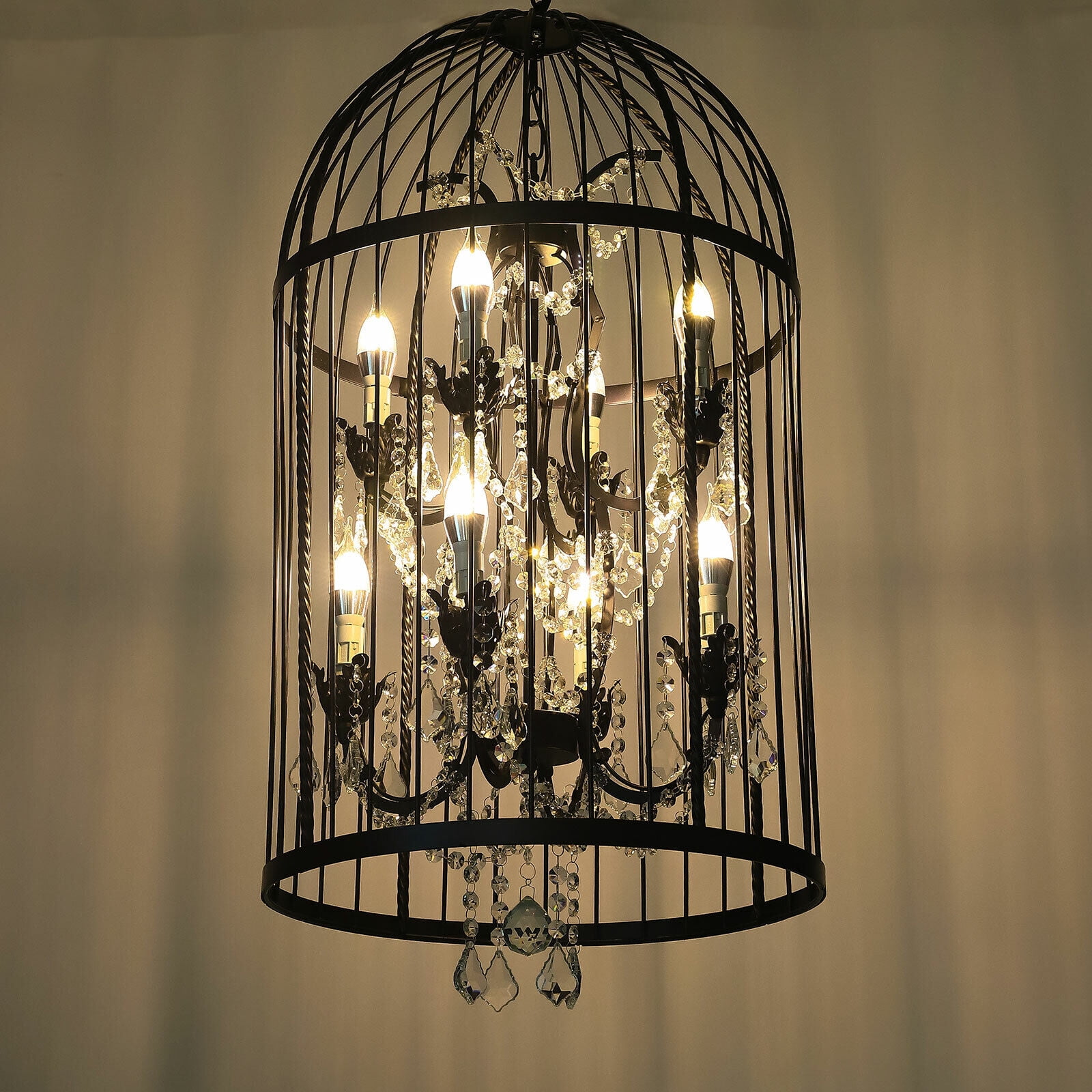 CNCEST 8-Light Bird Cage Vintage Chandelier Lamp Ceiling Pendant ...