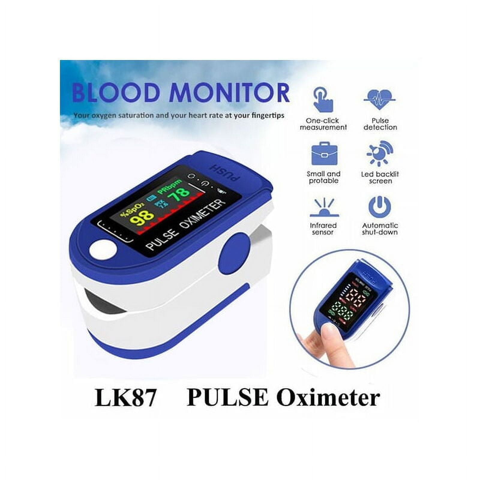 Oxímetro de dedo profesional, pulsioxímetro electrónico digital con ...