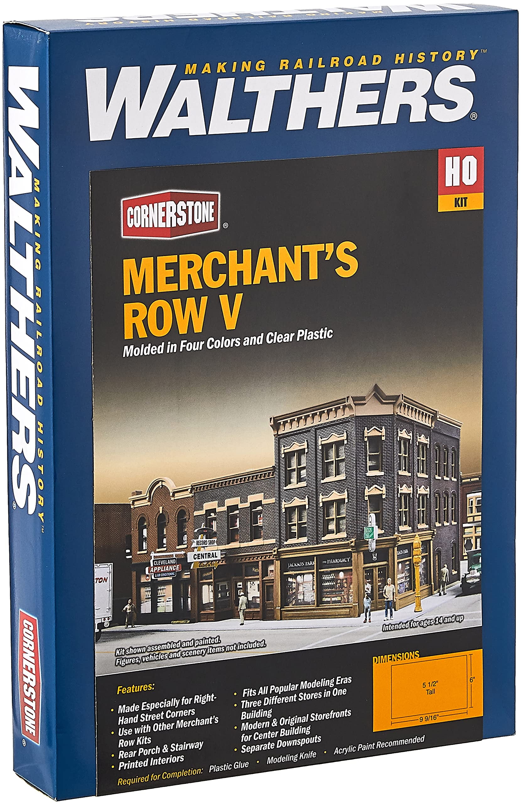 Walthers Cornerstone HO Modelo a escala Merchant's Row V Grande ...