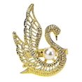 Fennco Styles Exquisite Swan Pearl Metal Napkin Rings, Set of 4 ...