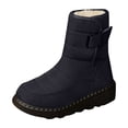 AUDeals Women Thermal Fleece Snow Boots, Waterproof Mid Calf Boots ...