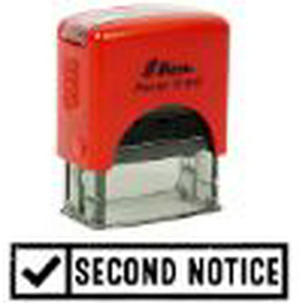 Printtoo Second Notice Self Inking Rubber Stamp Pre,Inked Office Stamp ...
