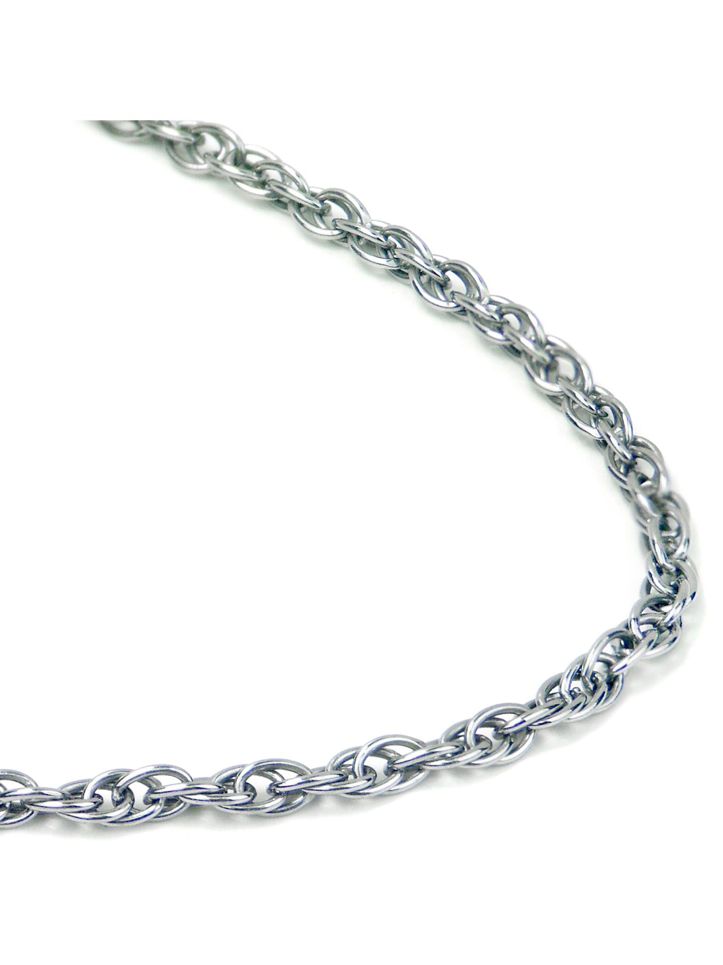 Titanium Kay Solid Titanium 2.5MM Rope Link High Polish Finish Chrome ...