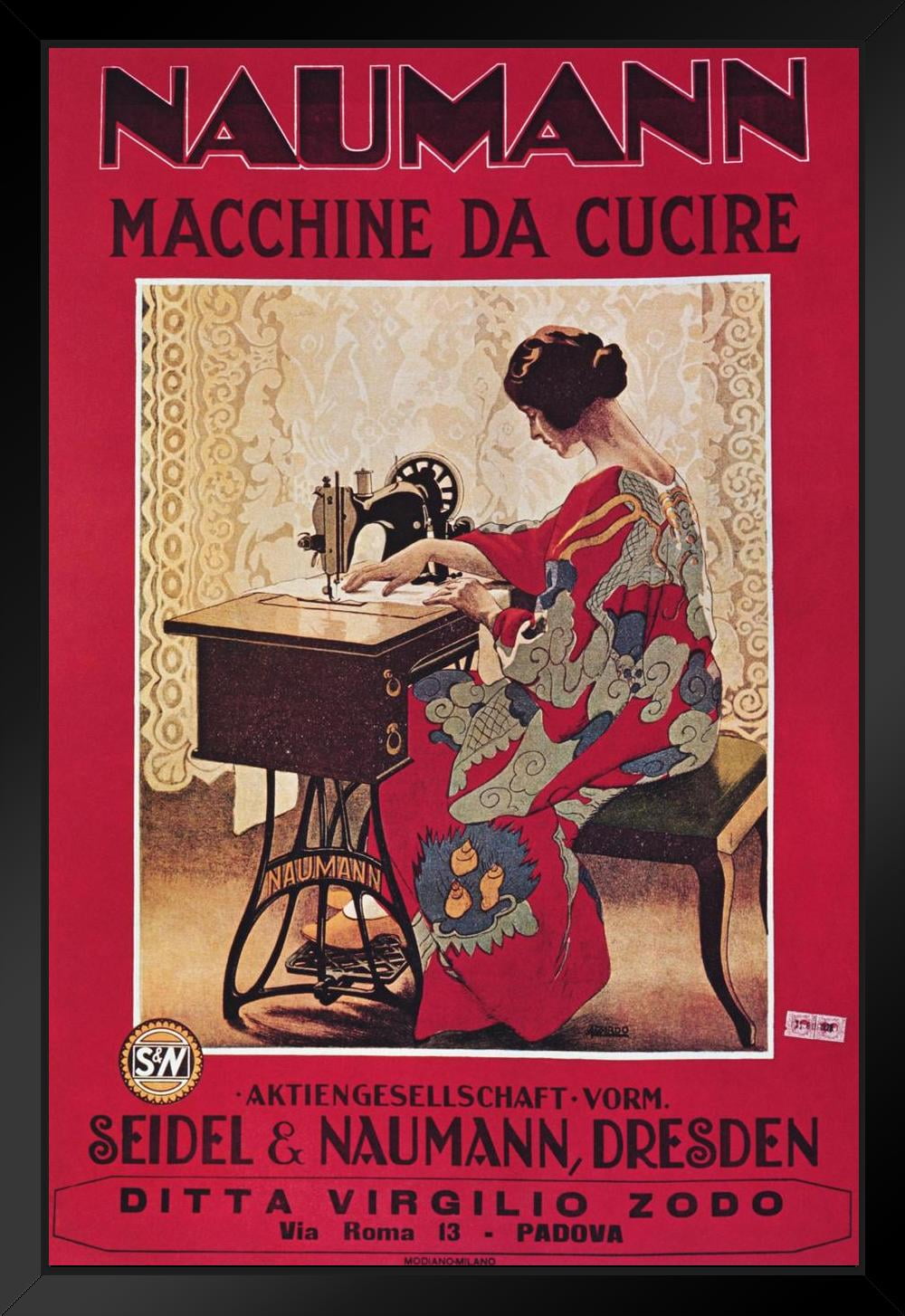 Seidel And Naumann Sewing Machine Vintage Illustration Art Deco Vintage ...