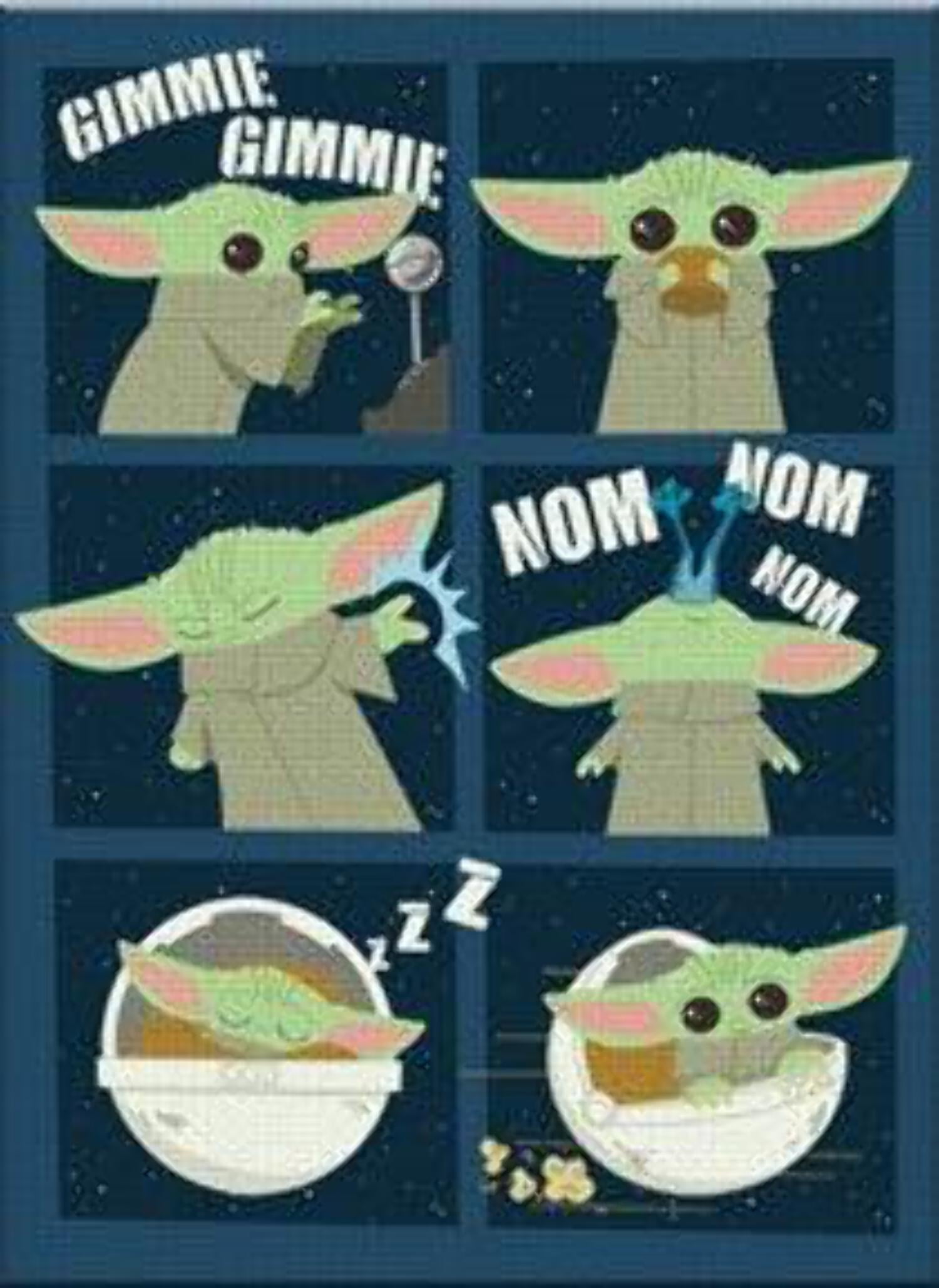 Baby Yoda Grid Canvas Wall Art 13in x 19in x 1.25in - Walmart.com