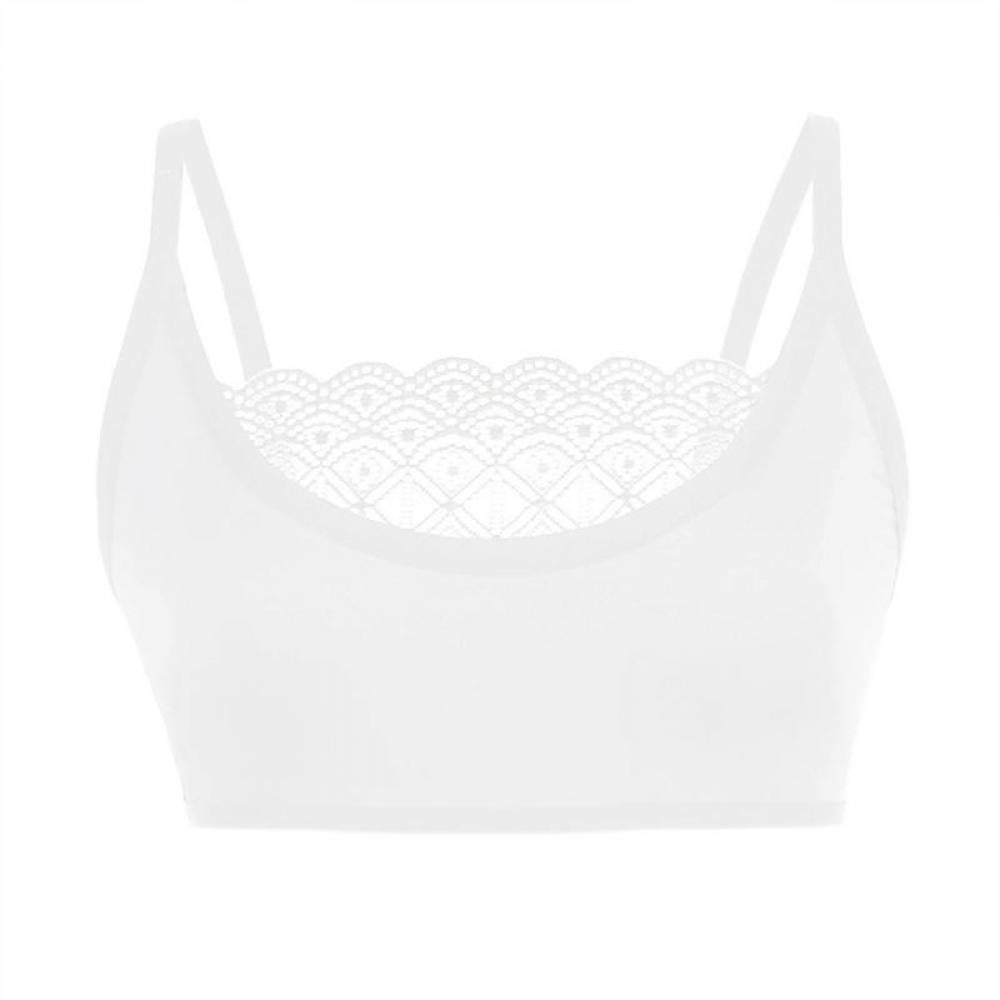 Women's Floral Lace Tube Top Bra Bandeau Bras Thin Straps Stretchy ...