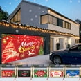 A Christmas Garage Banner 400X180Cm, Polyester Large Outdoor Door Decor ...