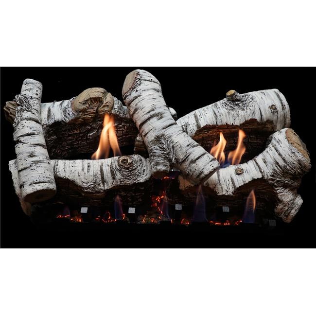 Empire LS24CB 24 in. Birch Burncrete Log Set - 6 Piece - Walmart.com