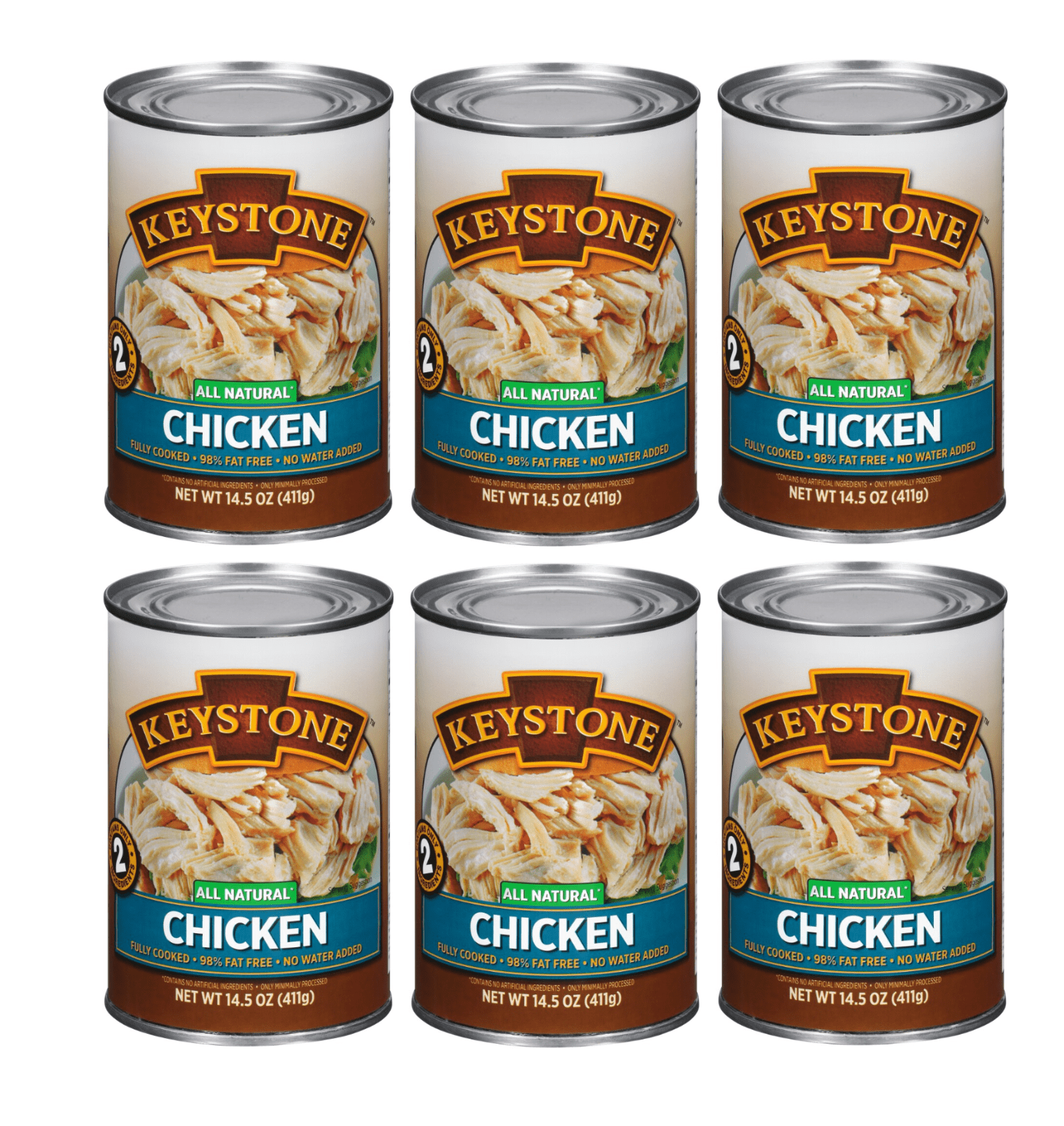 (12 Pack) Keystone All Natural Chicken 14.5 oz Can Emergency Survival ...