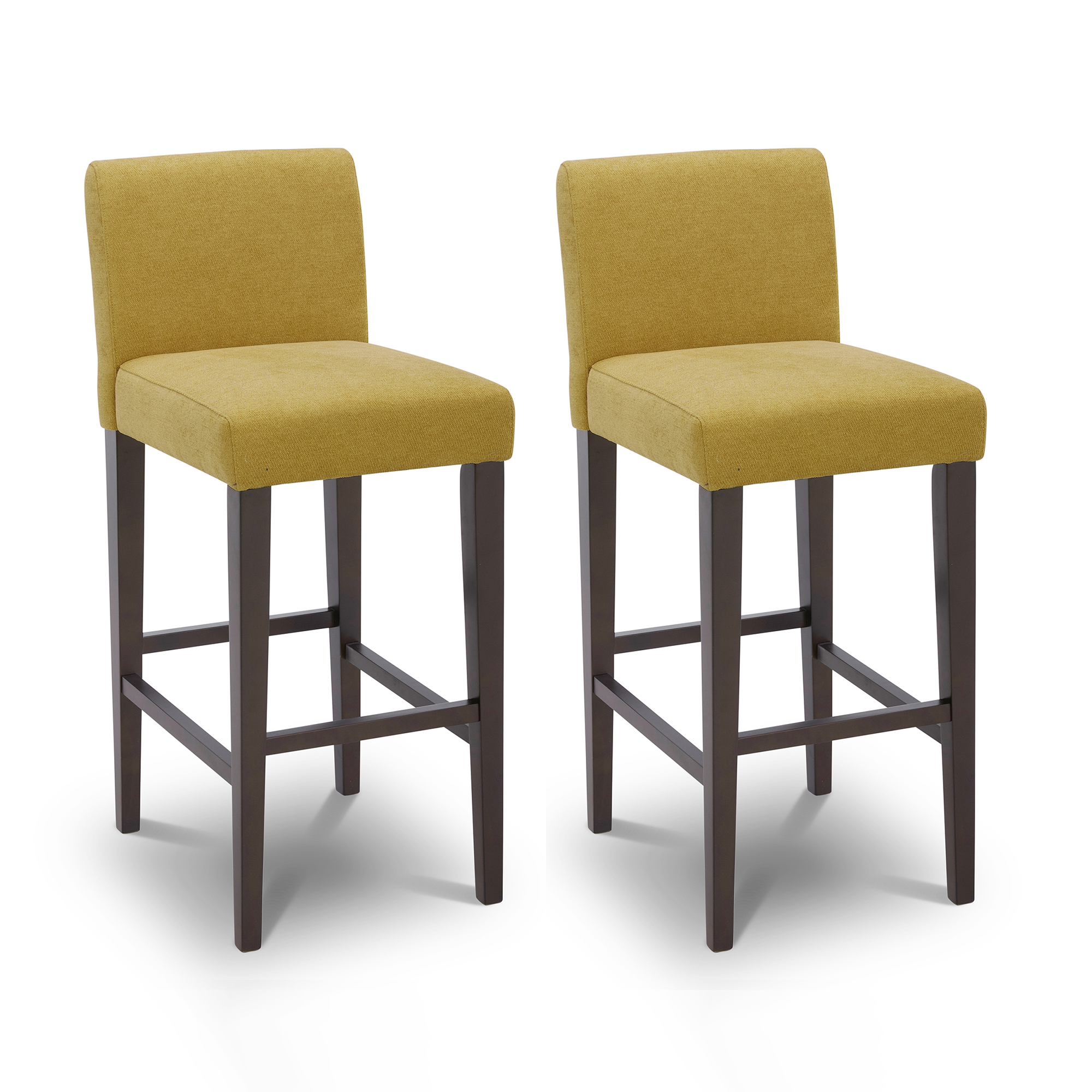 CHITA 30 inch Bar Stools Set of 2, Fabric in Canary Yellow - Walmart.com