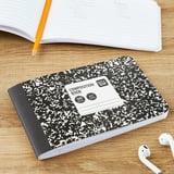 Pen+Gear Wide Rule Half Composition Book, 7.5" x 4.88", Black and White ...