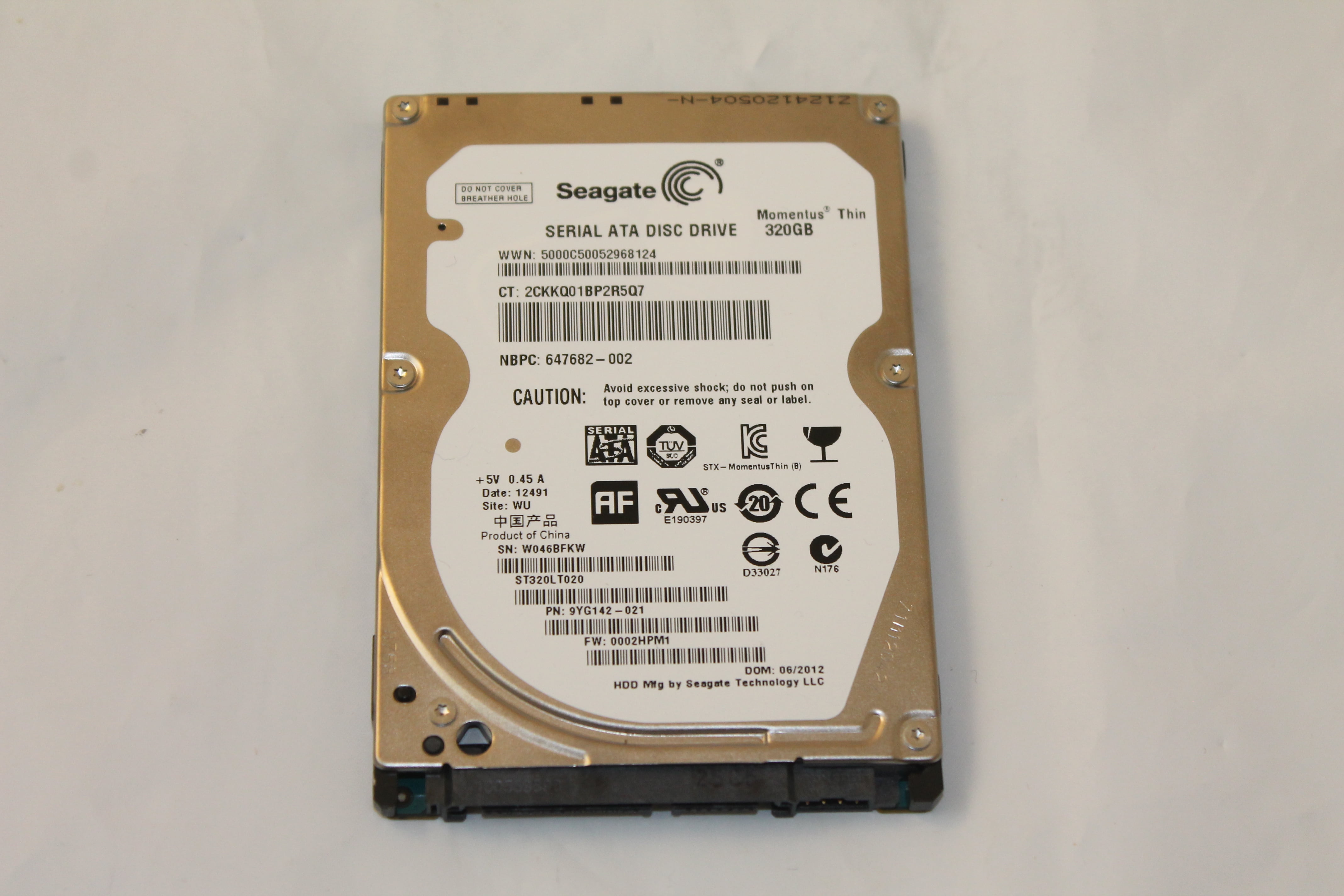 REFURBISHED Seagate ST320LT020 9YG142-021 Momentus Thin 320GB 2.5 ...