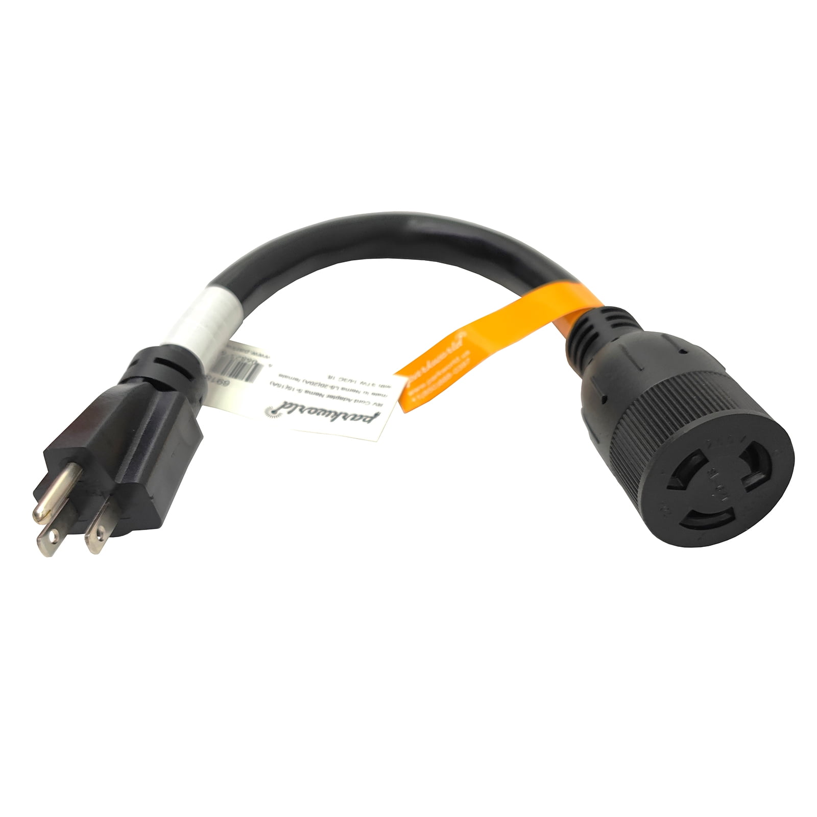 Parkworld 691807 Adapter Cord 15 Amp 5-15P Plug Male to 20 Amp L6-20R ...