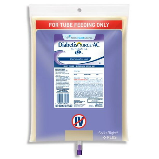 DiabetiSource AC Complete Nutrition Tube Feeding Formula 4390036583 ...
