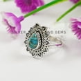 Blue Copper Turquoise Ring, Boho Ring, 925 Sterling Silver Ring ...