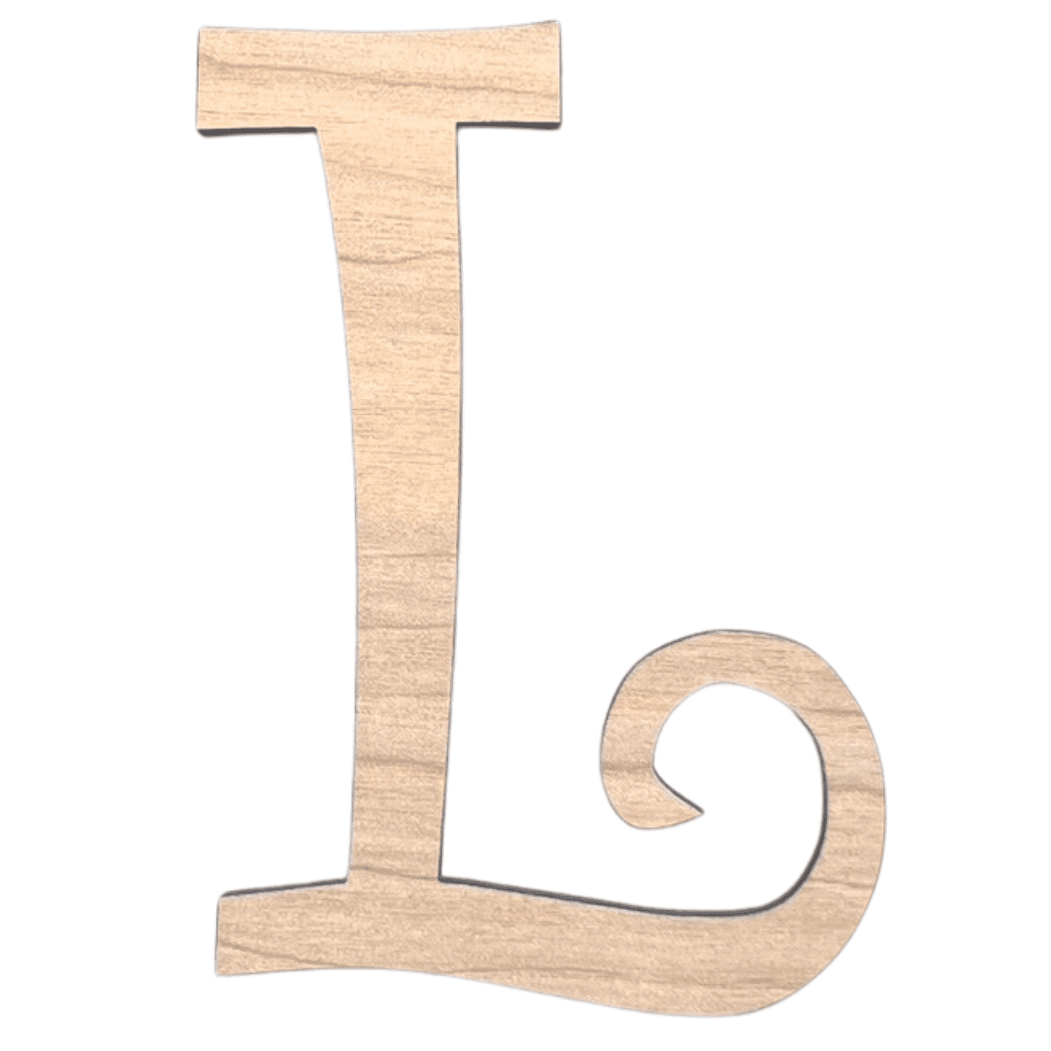 Krafty Supply - 18" Tall Birch Letter L | 1/4" Birch Plywood |Curlz ...