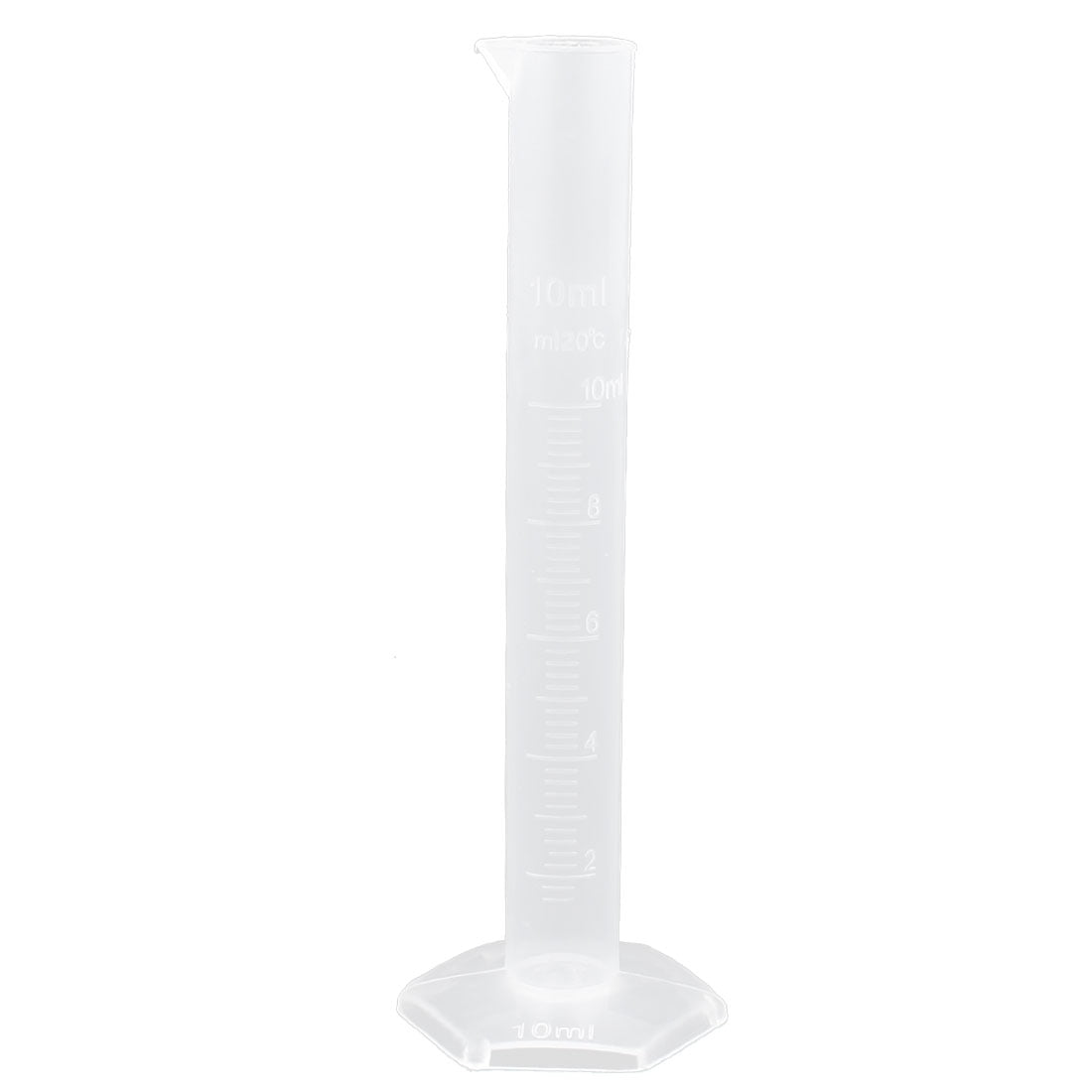 Laboratory Test 10ml Clear White Plastic Graduated Cylinder Measuring ...