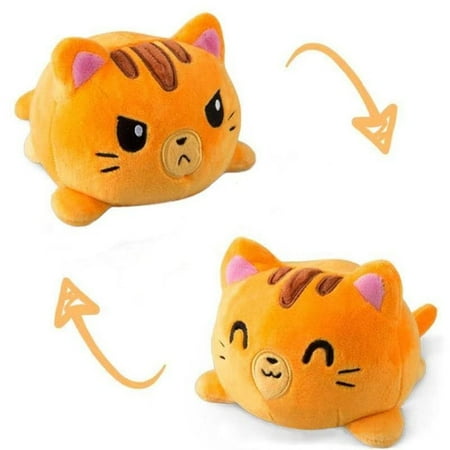 Soft Toys Plushies Cute Reversible Cat Animal Plush Reversible Stuffed ...