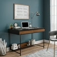 Ameriwood Home Reznor Computer Desk in Black Oak - Walmart.com