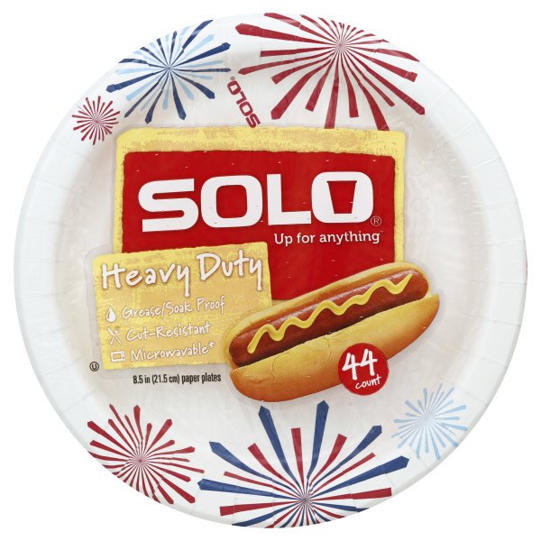 Solo Disposable Paper Plates, 8.5in, 44ct - Walmart.com