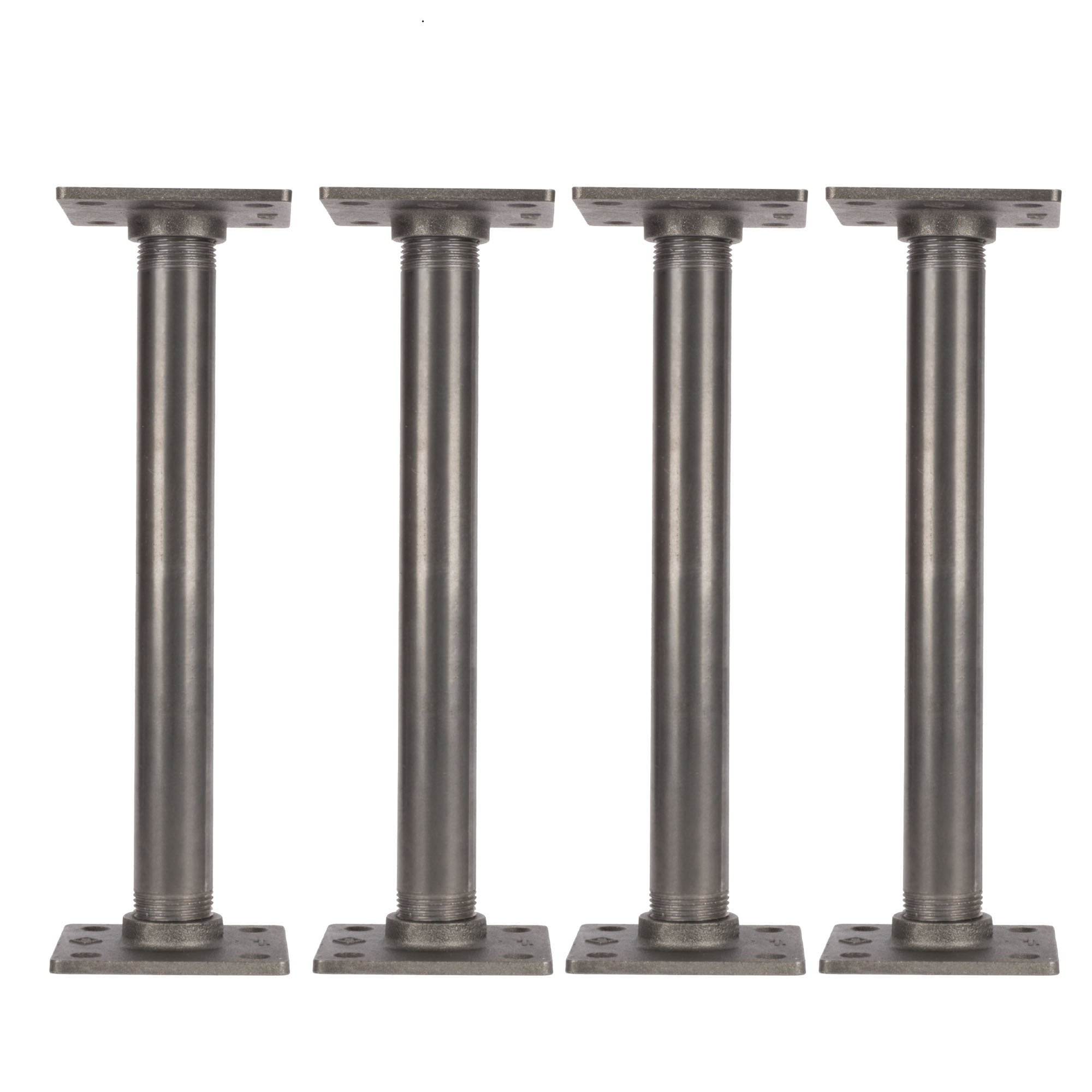 1 In X 12 In Square Flange Pipe Table Legs - 4 Pack - Walmart.com