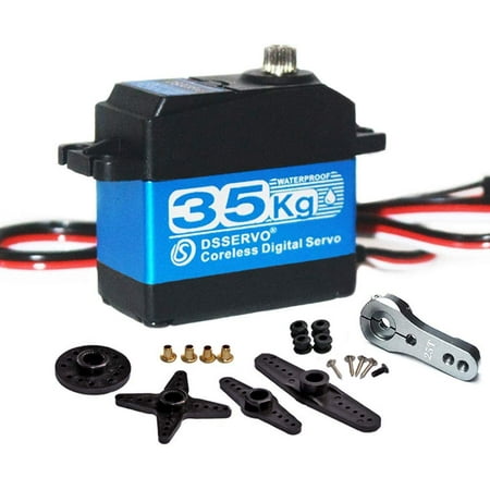 35KG Coreless Digital Servo Motor HV 7.4V Stainless Steel Gear High ...