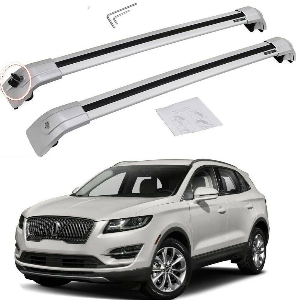 NIXFACE Silver Cross Bars for Lincoln MKC 2015-2019 Roof Rack Rail ...