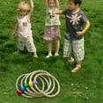 NIBOLOG Outdoor Hemp Rope Ring Toss Set Stimulate Potential Teamwork ...